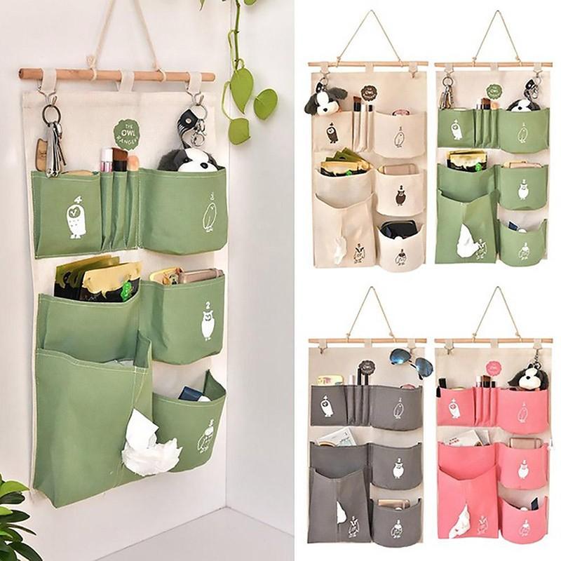 Buy Wall Hanging Multi-Pocket Canvas Storage Bag 35*60CM at affordable ...