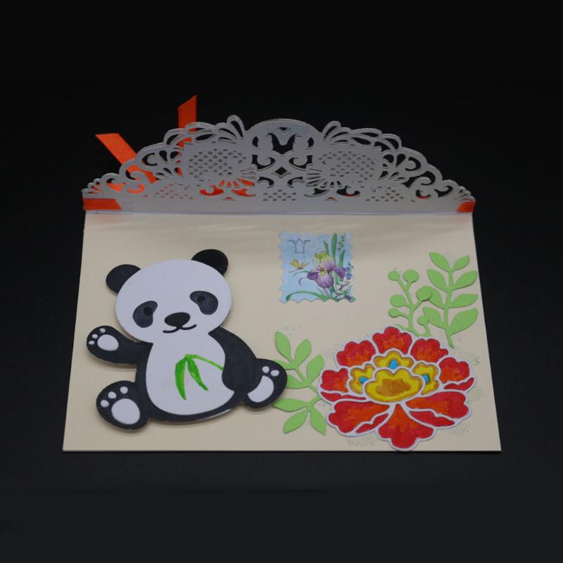 Buy Panda Cutting Dies Stencil For DIY Scrapbooking Embossing Album ...