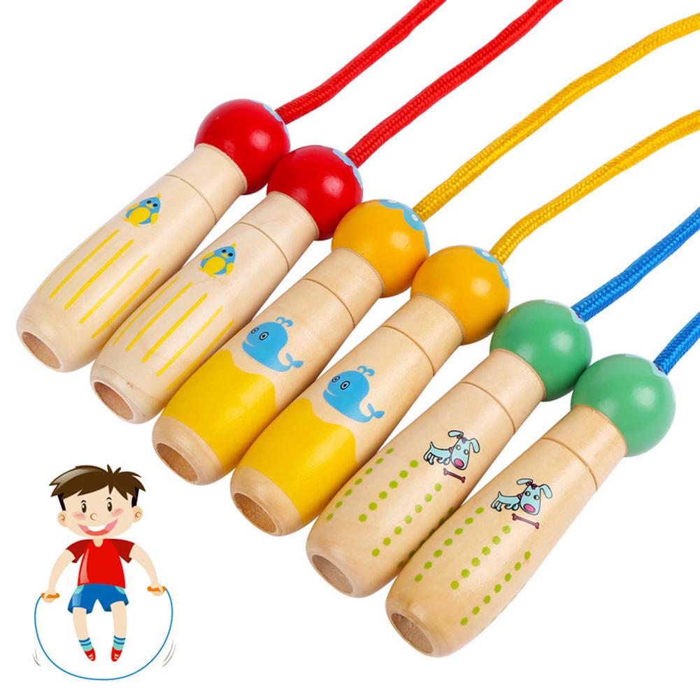 Buy Wooden Cartoon Animal Jumping Rope Children's Fitness Toys Flower ...