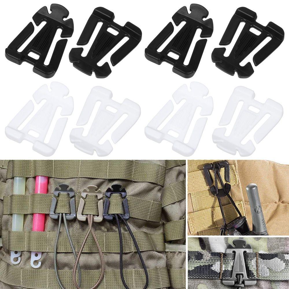 Nylon Hook Clamp Black/White Molle Backpack Buckle Carabiner Clips ...