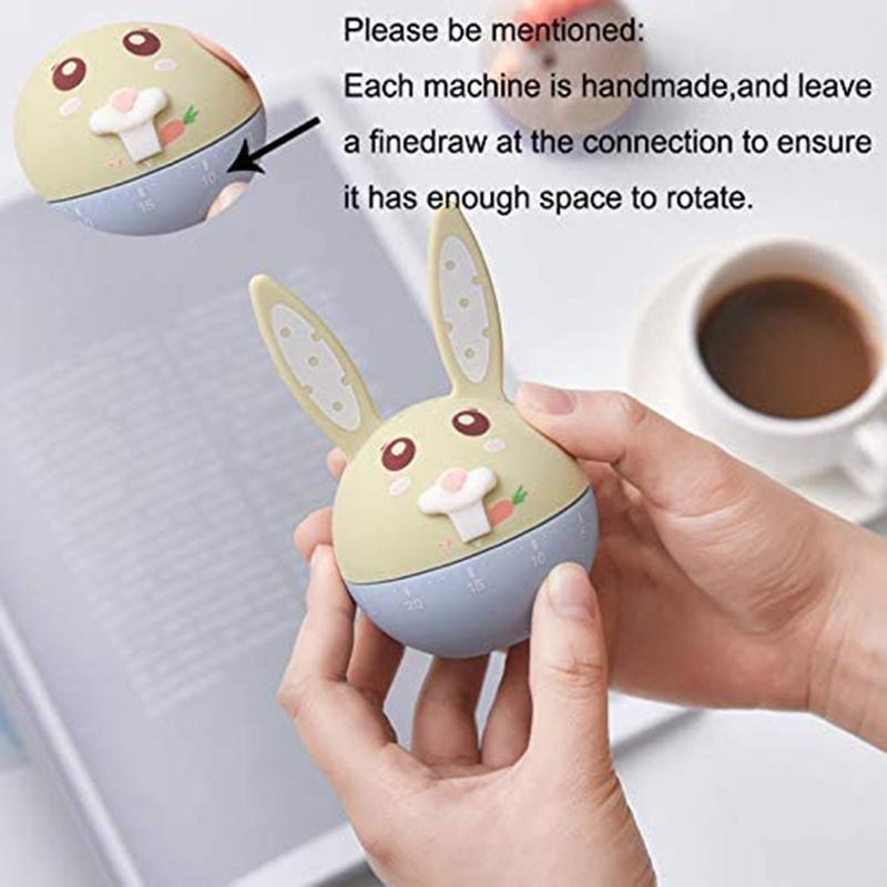 60-Minute Wind Up Dial 360° Rotating Cute Kitchen Timer,No Batteries ...