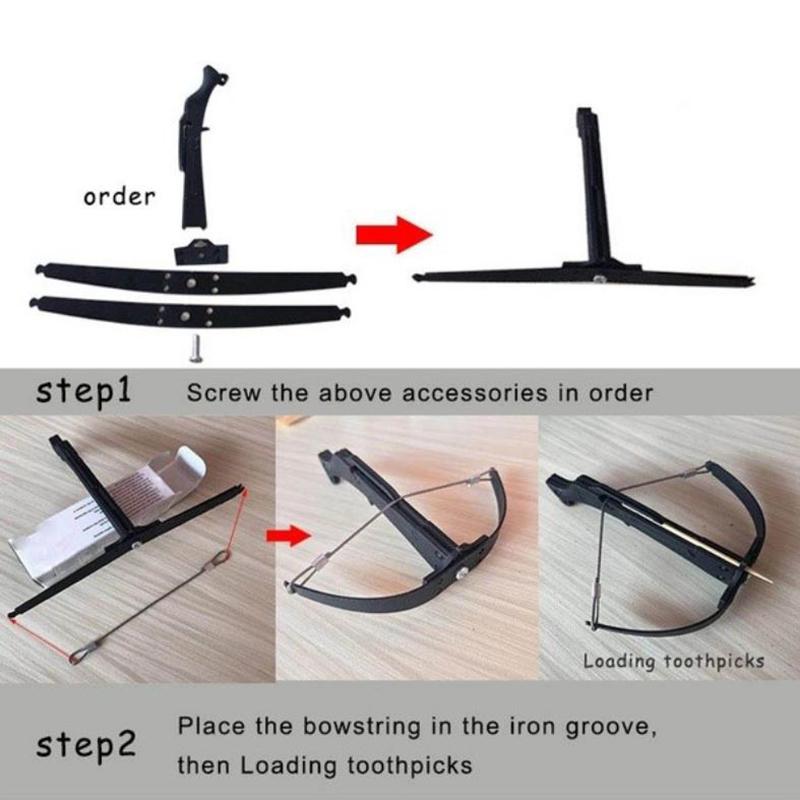 1Pc Son Mini Crossbow Bow Bow Ok Yay Oyuncak Çok Yönlü Kürdan Crossbow ...