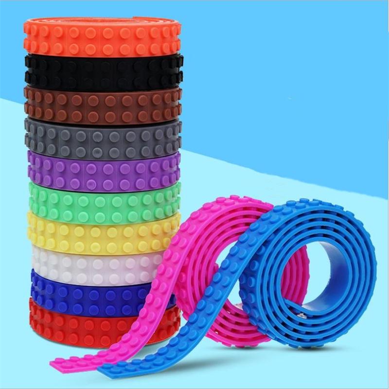 Buy 100CM Building Blocks Tape Strip Base Toy Bendable Flexible Soft ...