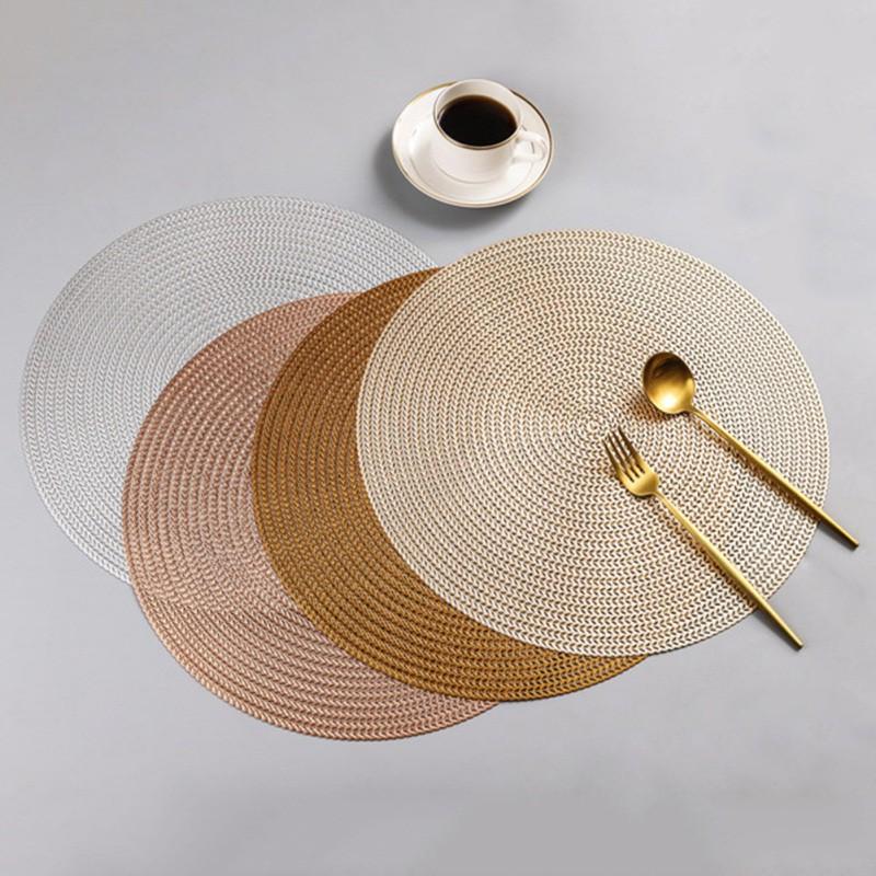 Buy Nordic Style PVC Round Placemat Household Anti-scalding Insulation ...