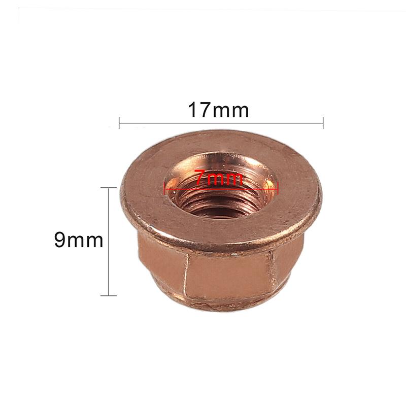 Buy 50x M8 Copper Flashed 8 Mm Exhaust Manifold Nut Nuts High ...