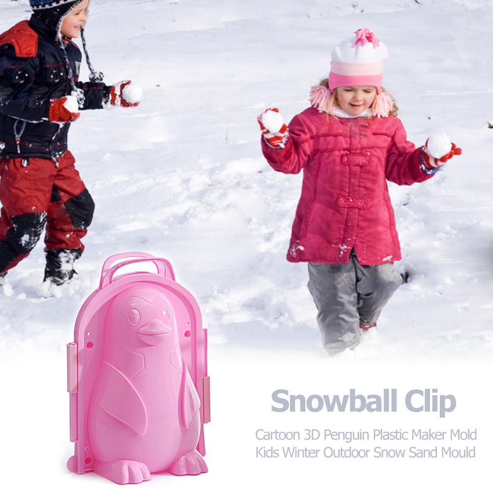 Buy Cartoon 3D Penguin Plastic Maker Mold Kids Winter Outdoor Snow Sand ...