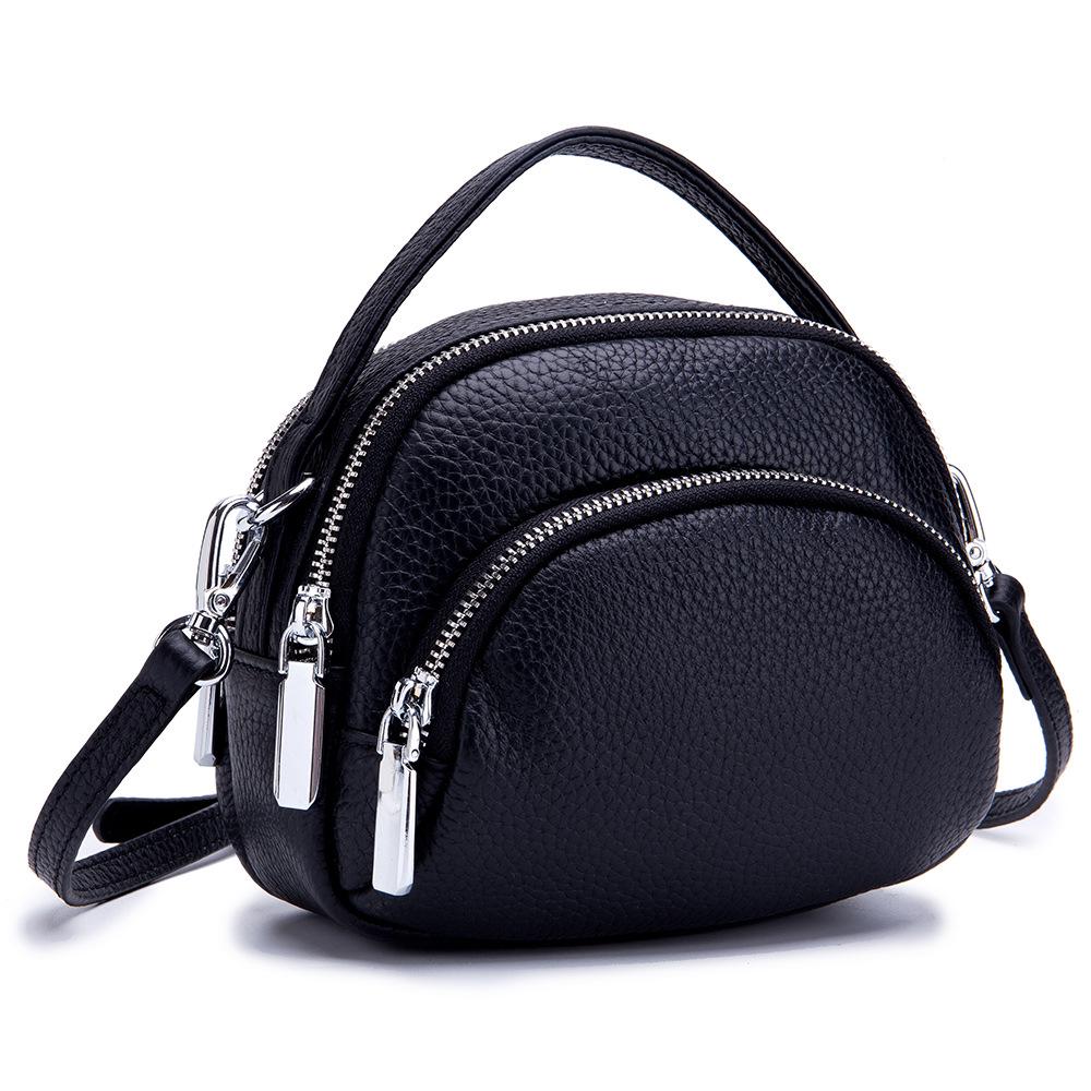 Buy Female Layer Leather Bag Soft Mini Shell Bag Multi-layer Handbag ...