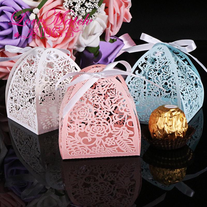 6pcs/22PCS Laser tăiat dantela flori bomboane cutie nunta cadou de ...