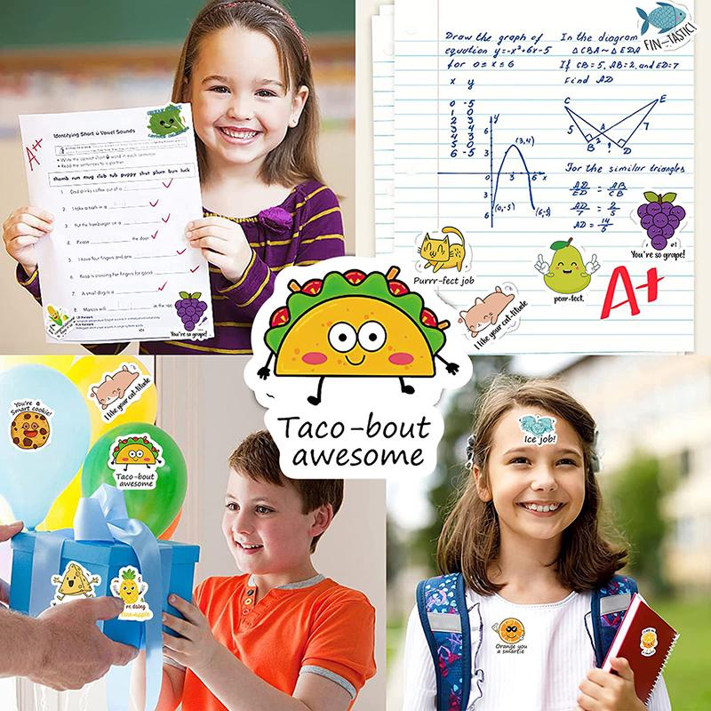 Buy 4Pcs 3D Cartoon Stickers Kids Children Stickers Teachers Reward ...