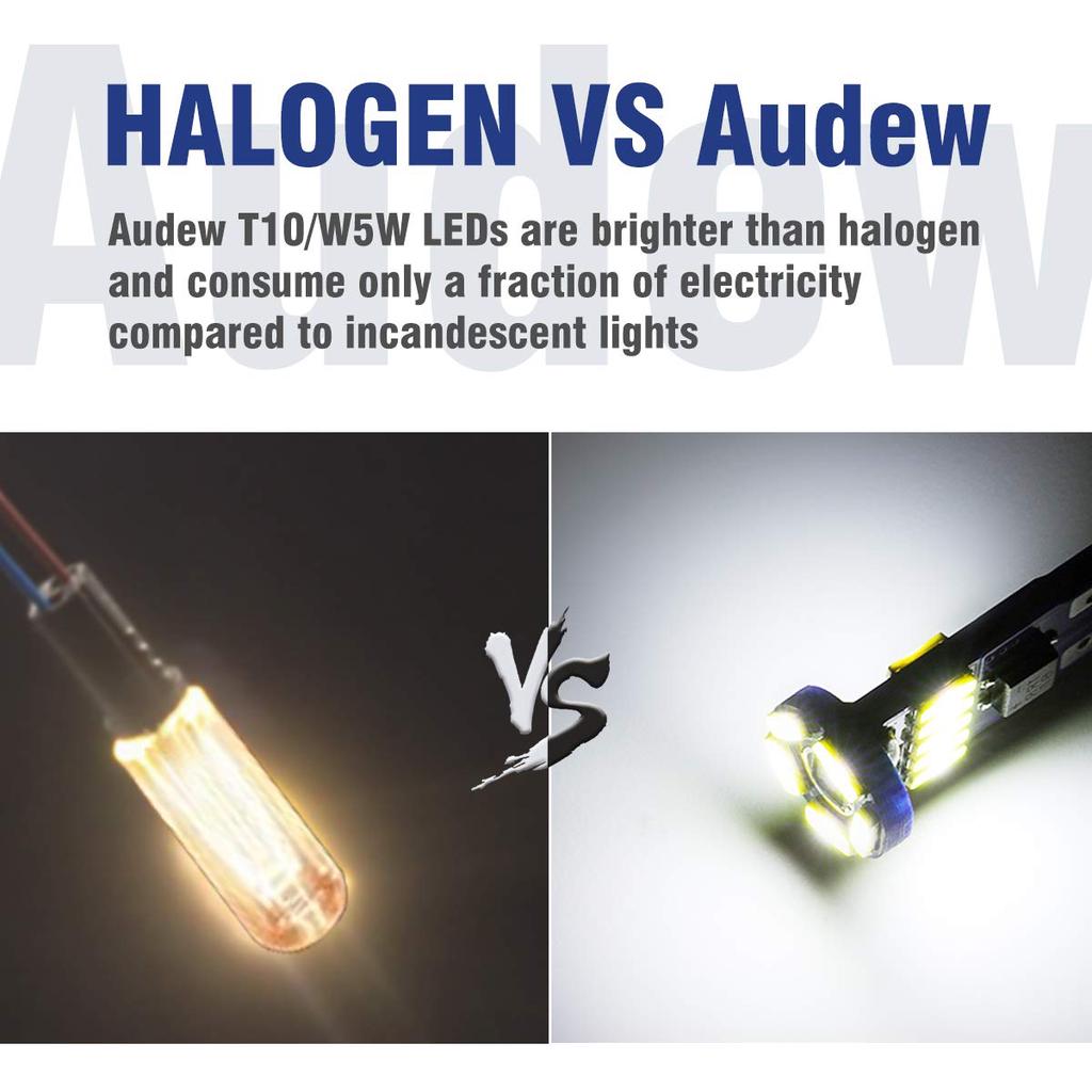 Buy 10/ 20pcs Audew W5W / T10 LED CANBUS Car Lamps Vehicle Wedge Type ...