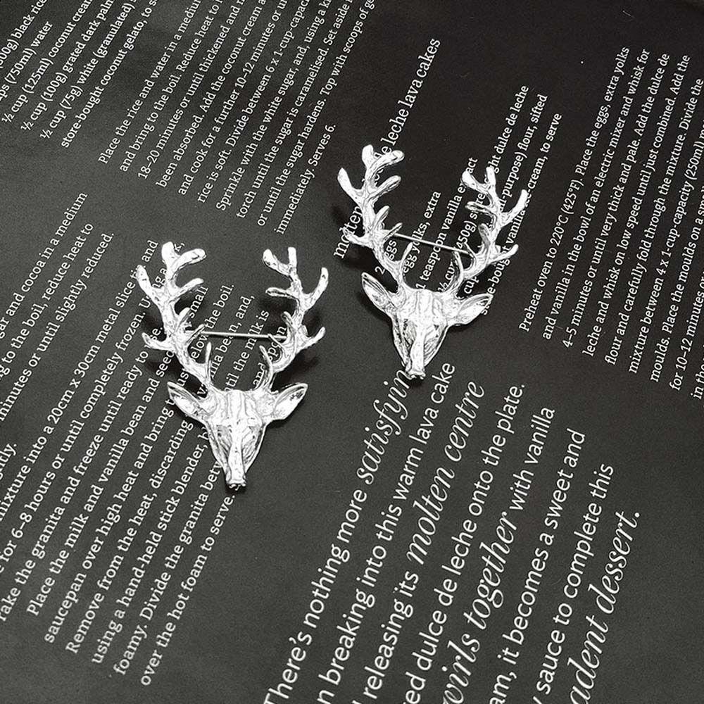 Lapel Pin Elk Head Brooch Animal Deer Metal Brooch Unique Christmas Badge Girls: أفضل المنتجات ...