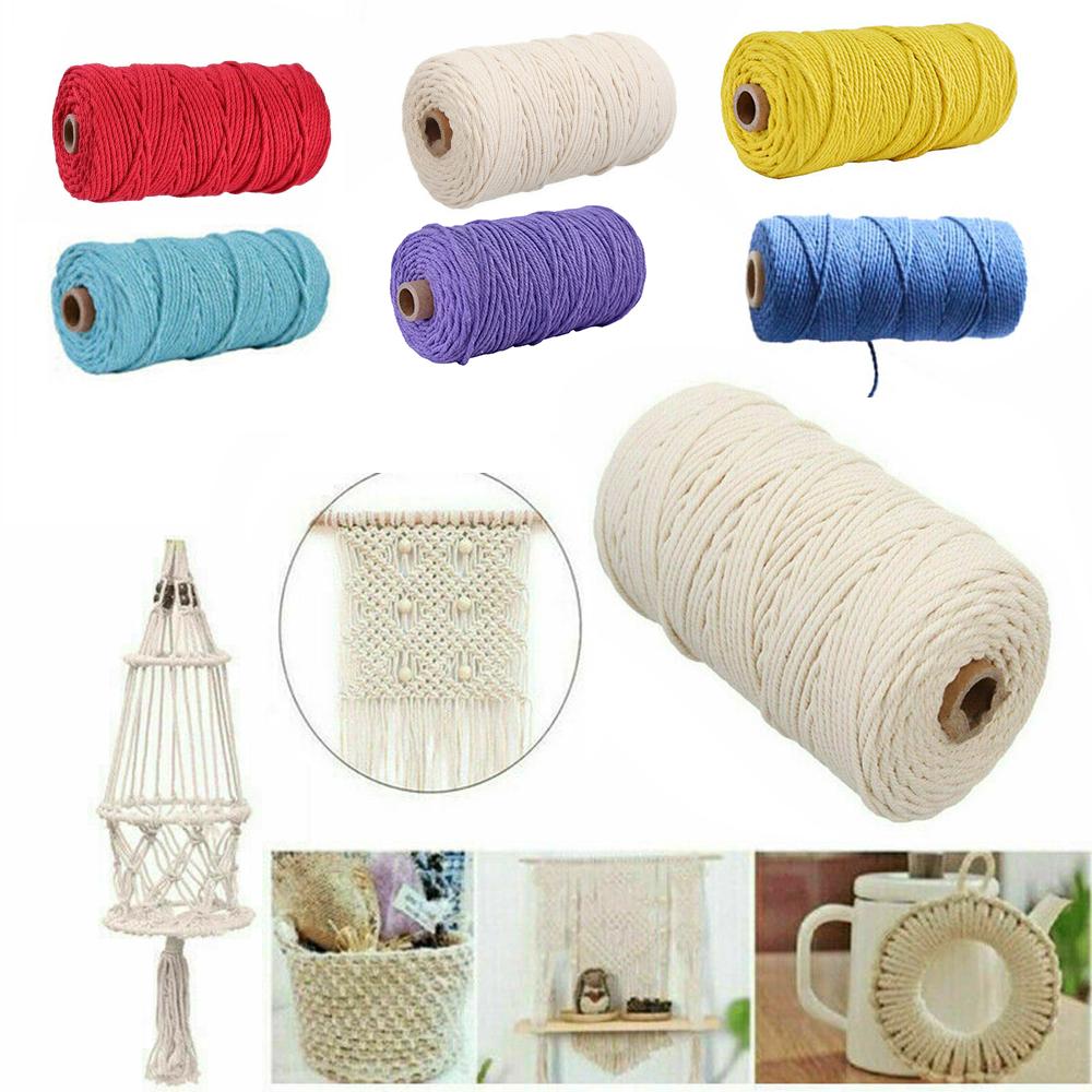 Buy Roll Colorful Rope DIY Hand-woven Cotton Thread Cord Woven Tapestry ...