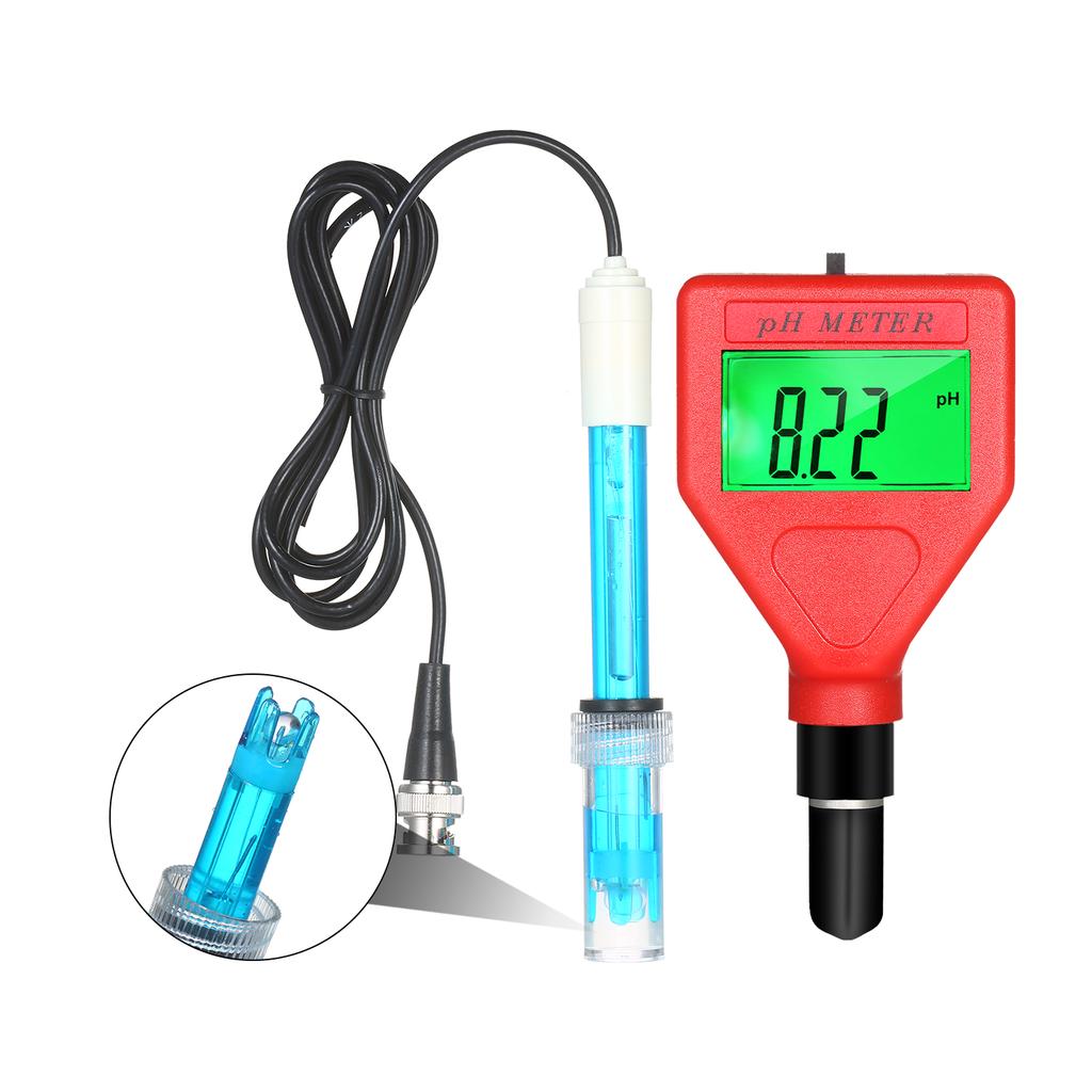 Buy pH Meter 0-14pH Measurement Range Water Quality Tester 1.5-inch LCD ...