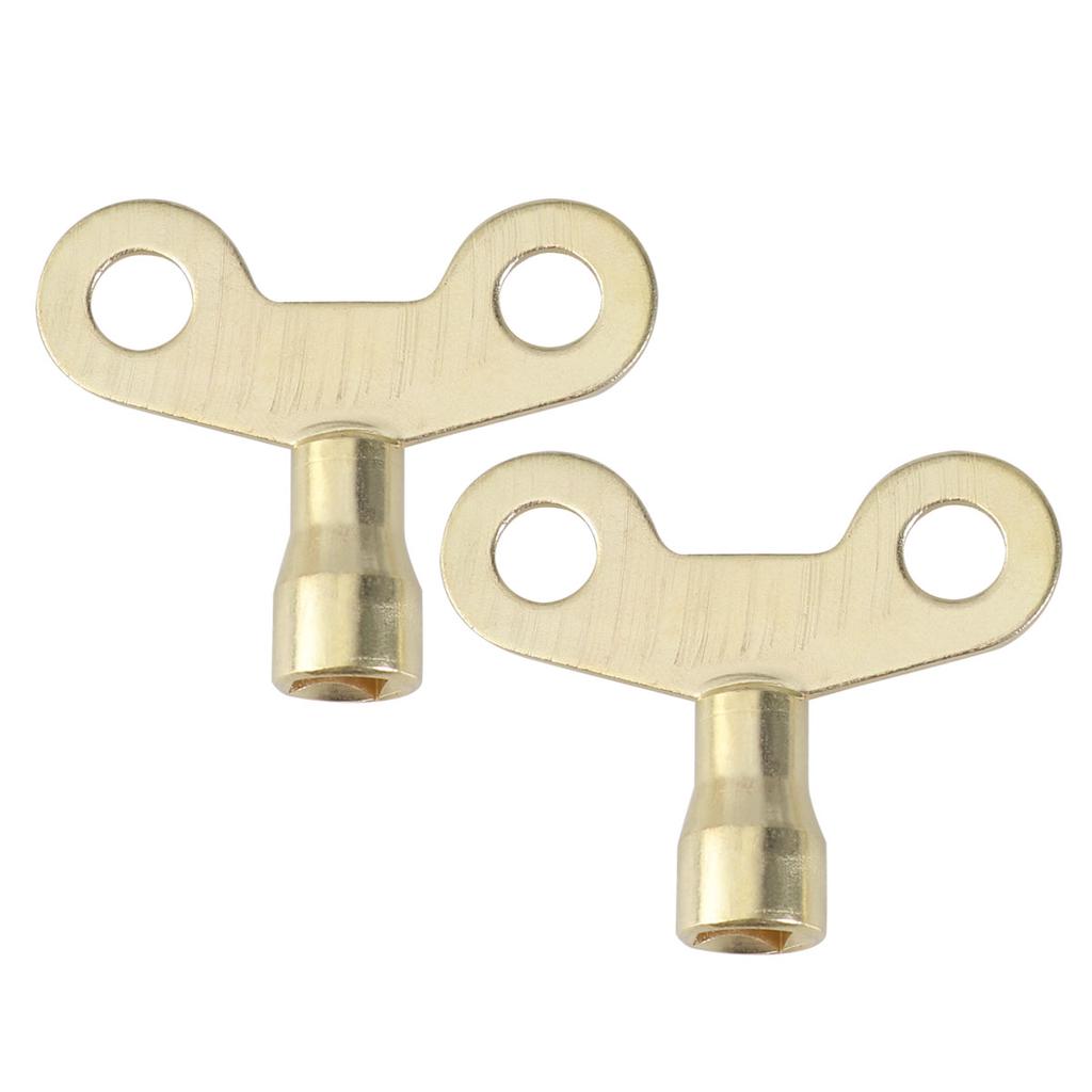 Buy 2 Pcs Radiator Valve Key Square Socket Hole Silver Tone Metal ...