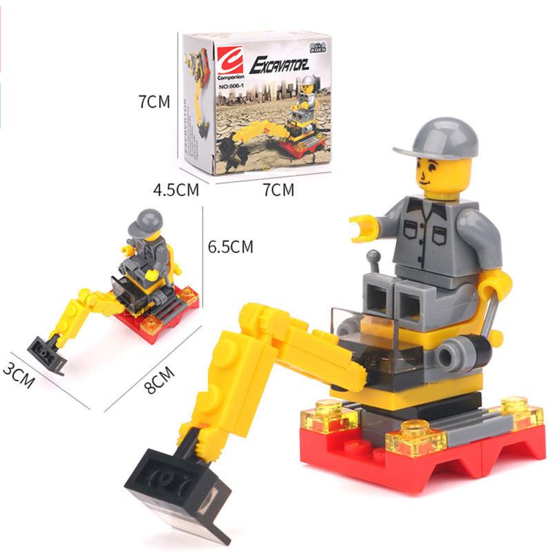 Buy Building Blocks Figures Engineer Truck Block Bricks Sets ...