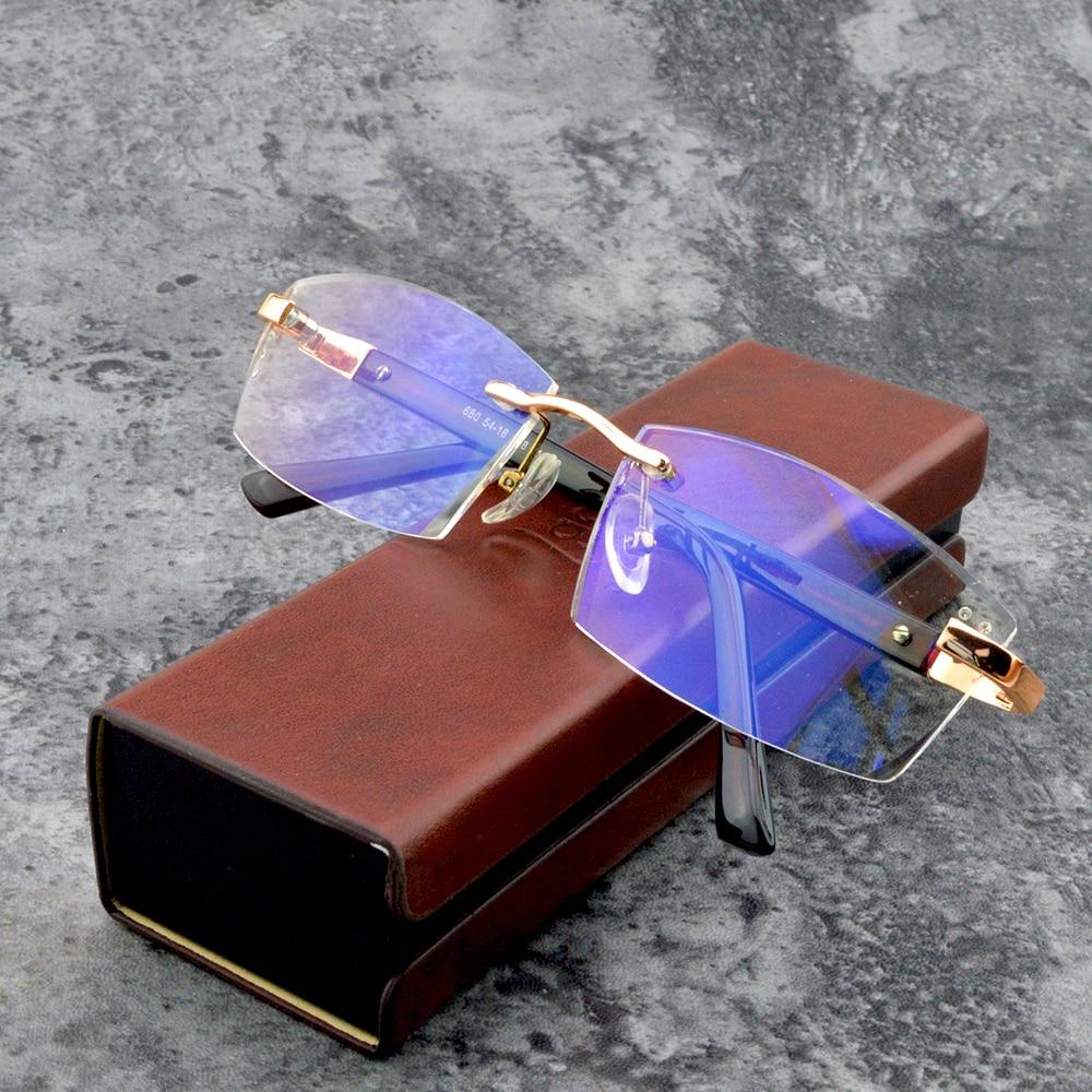 Buy Luxury Titanium Alloy Rimless Spectacles 12-layer Coating Cutted ...