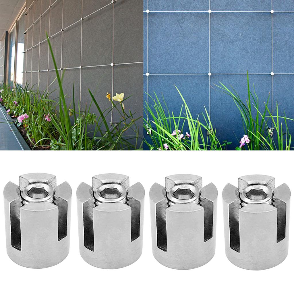 4 Pieces Stainless Steel 316 Marine Grade 3mm Wire Rope Holder Cross ...