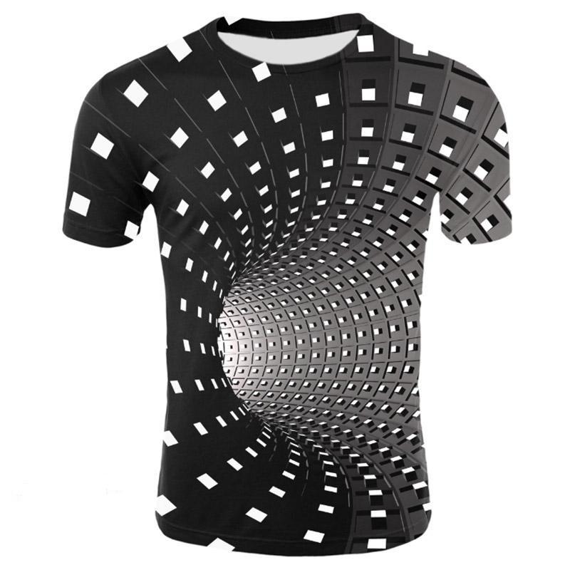 Buy Fashion Unisex 3D Printing T Shirt Vertigo Hypnotic Unisex Funny ...