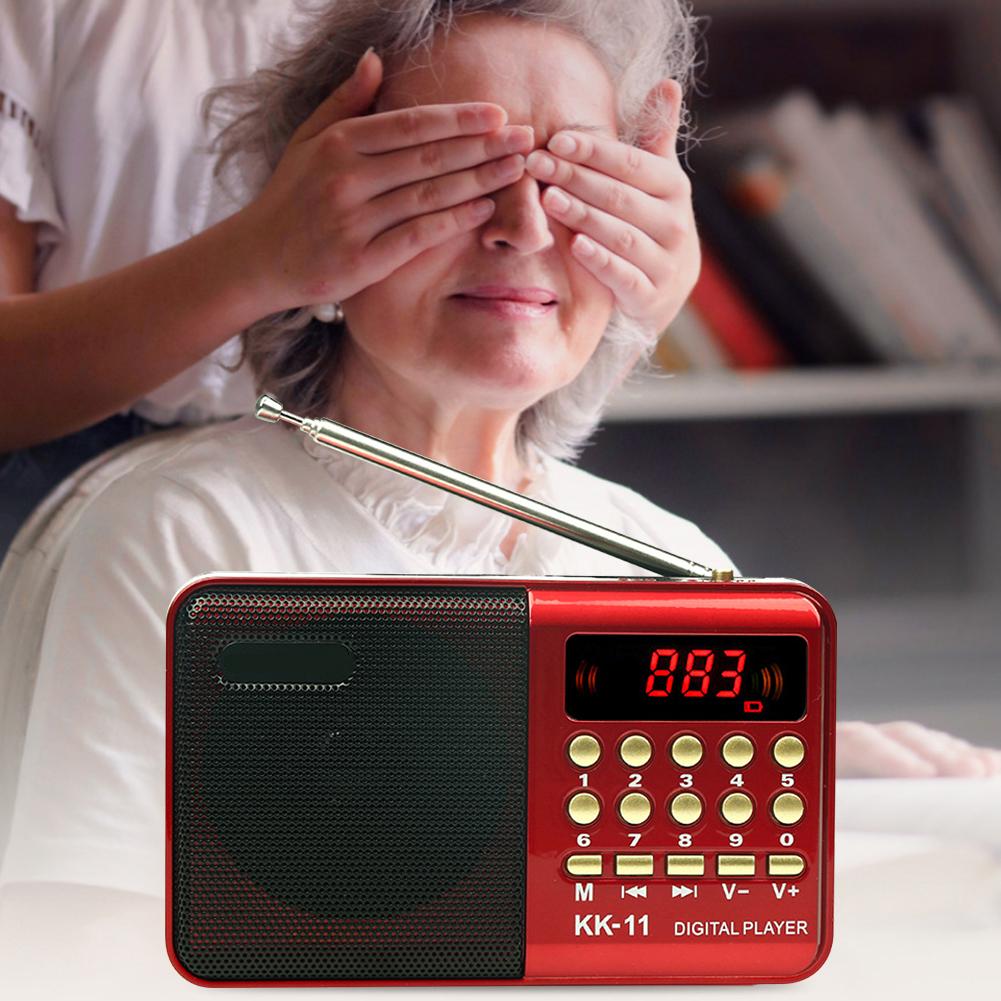 💰K11 Portable Mini Radio Handheld Digital FM MP3 Player Speaker Devices ...