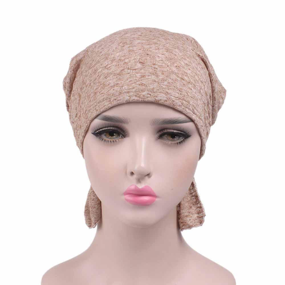 Buy Women Cancer Chemo Hat Beanie Scarf Turban Head Wrap Cap at ...