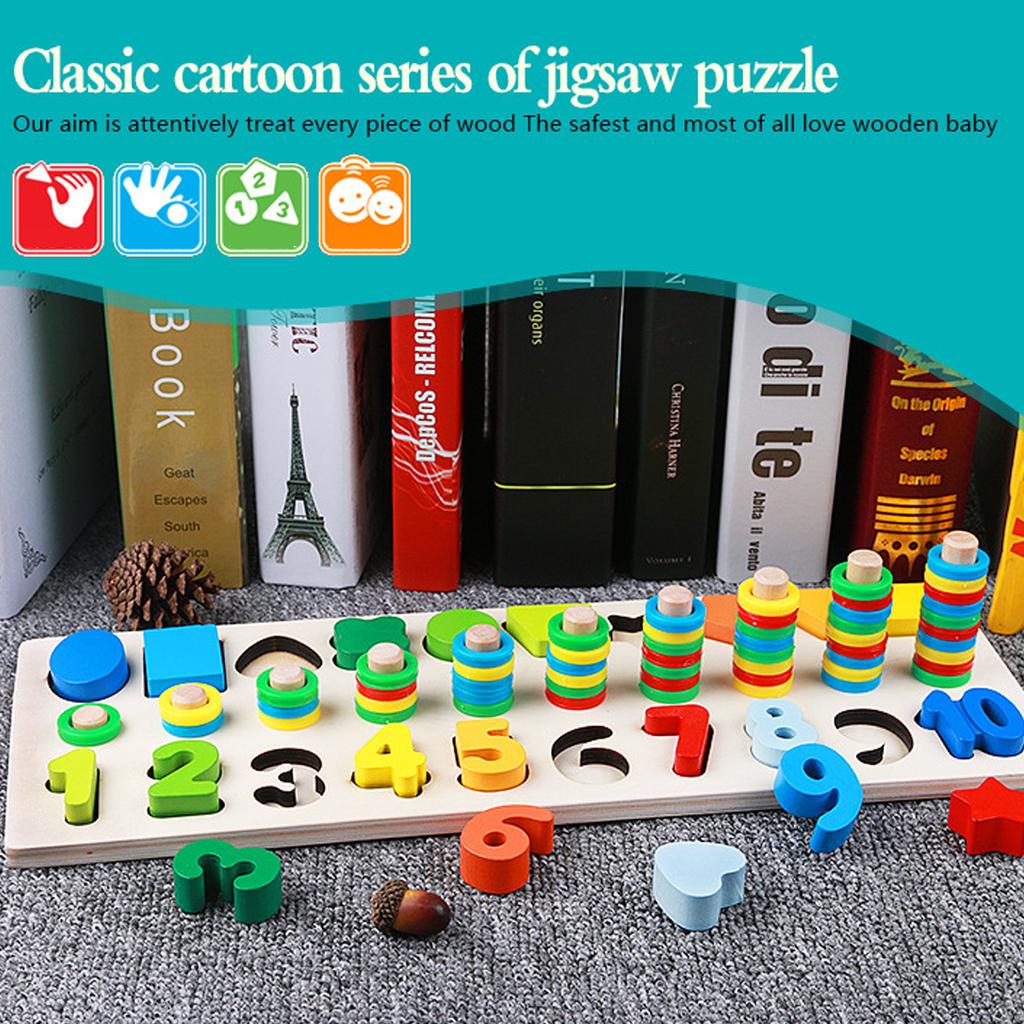 Buy Wooden Count Numbers Matching Logarithmic Board Brinquedos ...