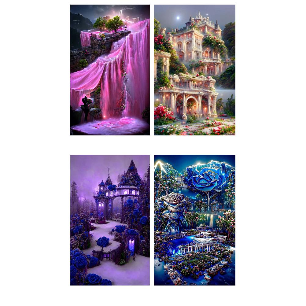 💰Compra online de 5D DIY Landscape Series Diamond Drawing Full Round ...