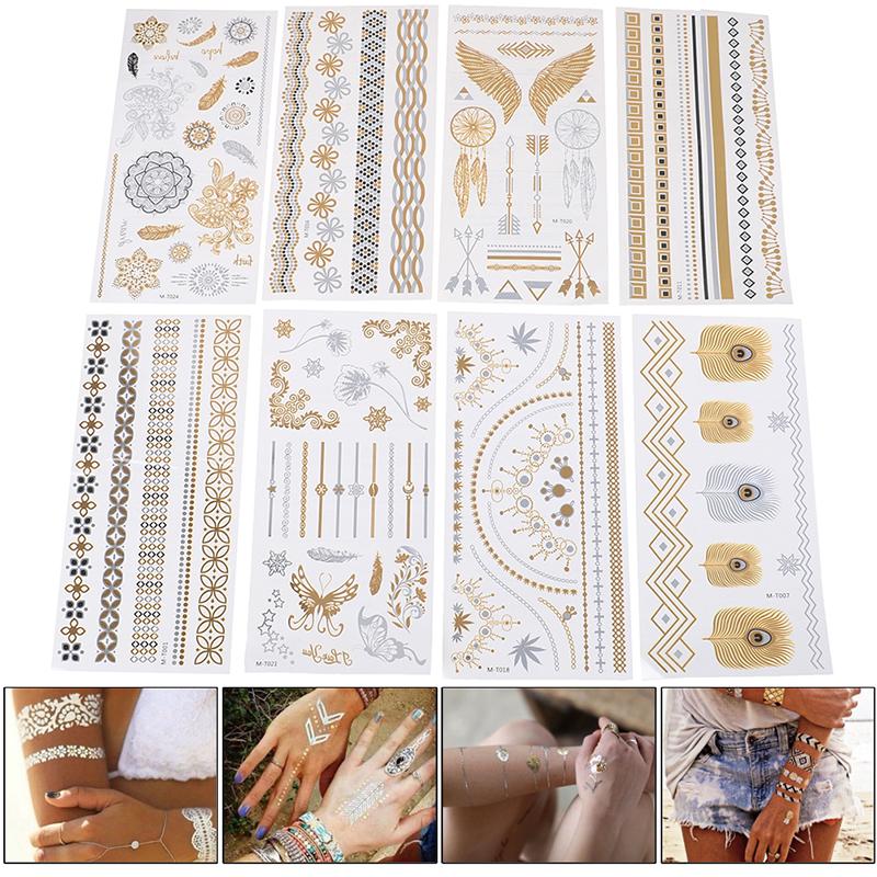 Buy Fashion Bronzing Retro Stickers Waterproof Shiny Bracelet Stickers ...