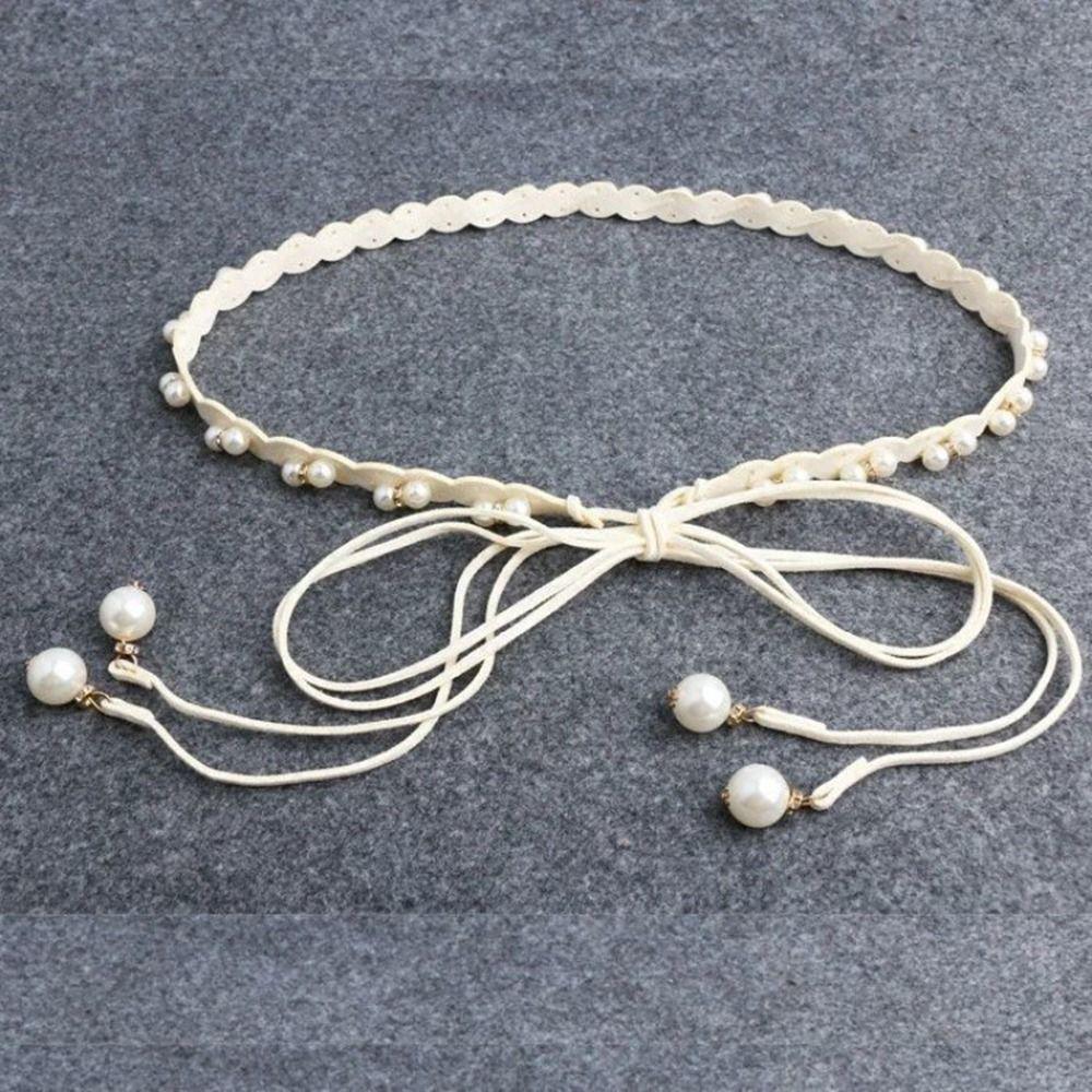 Satın alın Pearl Chinese Style Woven Rope Hollow Flower Braided Belt ...
