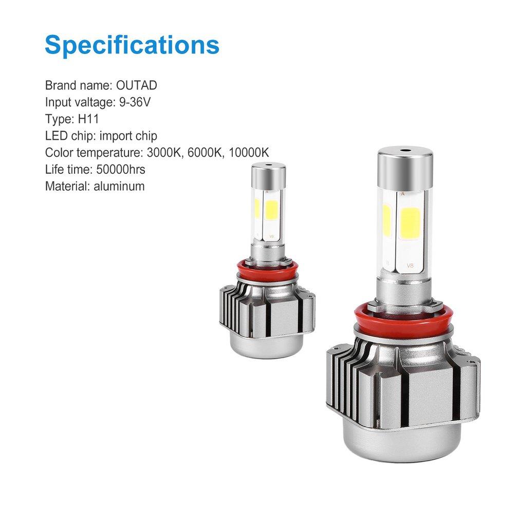 Outad H11 Universal Long Life 50000Hrs Perfect Head Dissipation Good ...