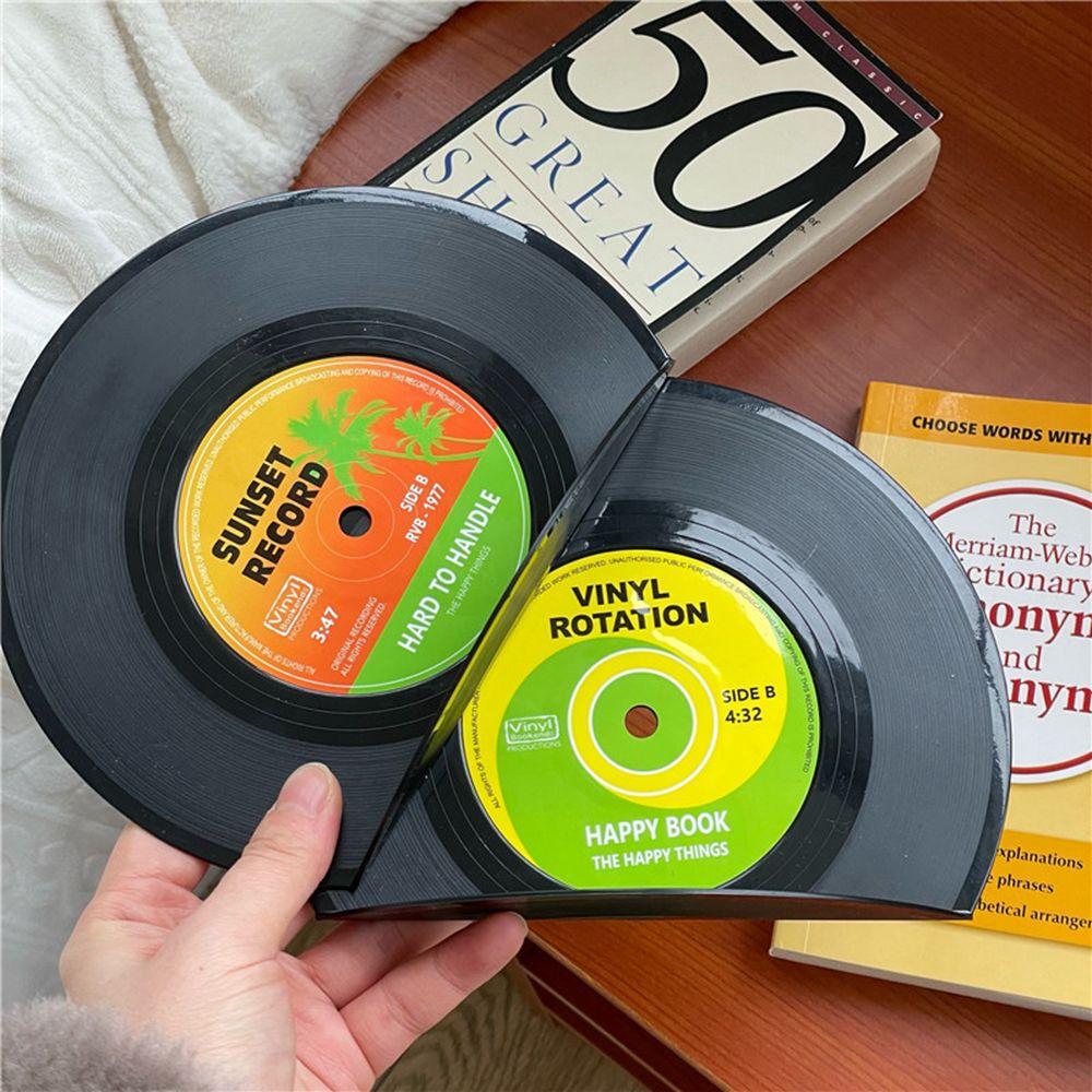 CD Classic Decorative LP Shaped Non-skid Retro Vinyl Bookends Book ...