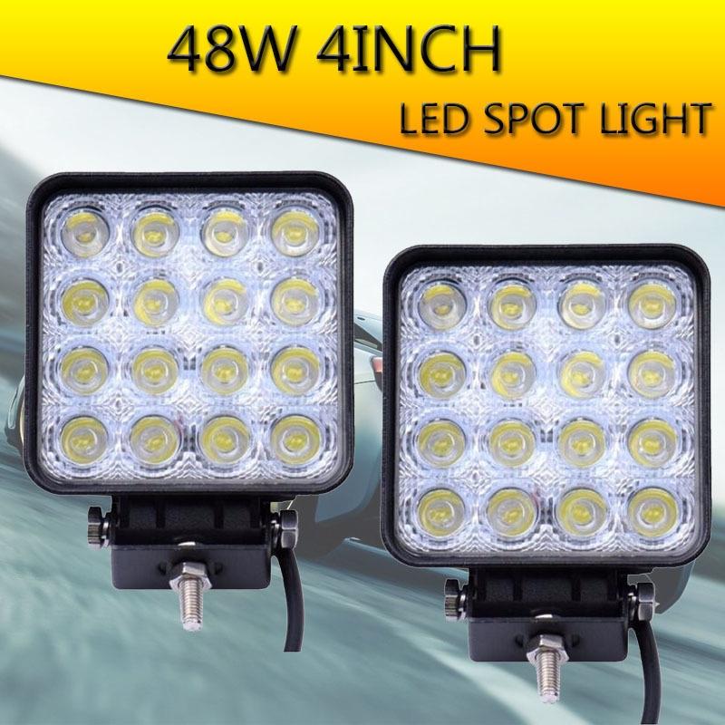 Buy 4 Inch 48w Car Led Light Offroad Spotlight Led Bar Light Car Work ...