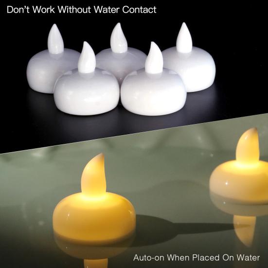 Buy 1 Set Decorative Light Up with Water Electronic Waterproof Floating ...