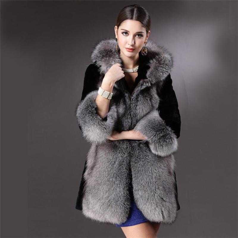 Buy Autumn Winter Fur Coat Imitation Fur Coat Female in the Long Coat ...