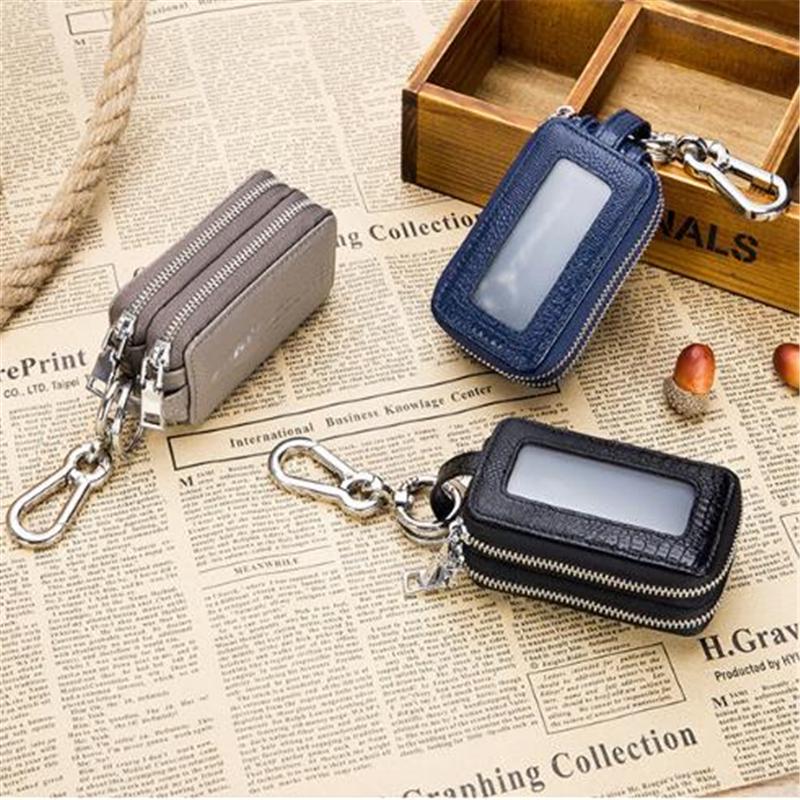 Buy Unisex PU Colorful Car Key Card Holder Wallet Case Keychain ...