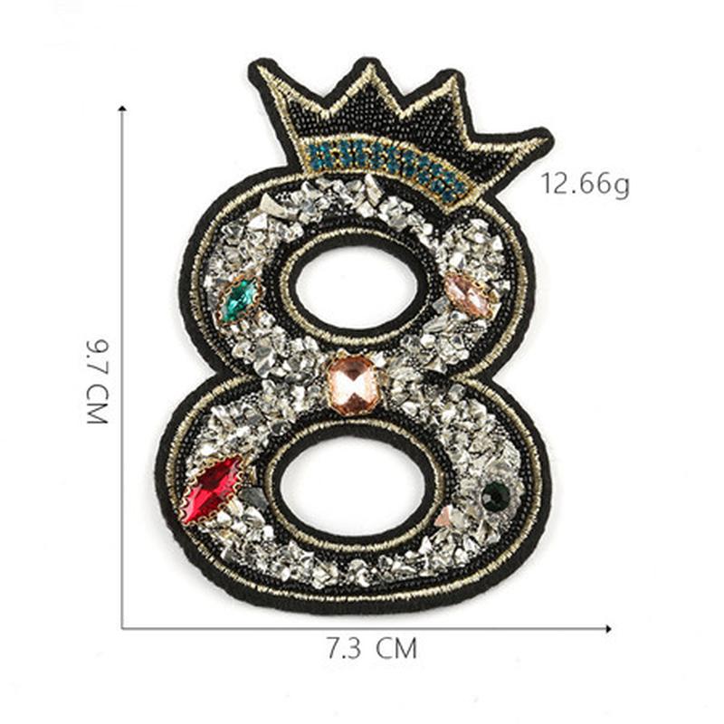 Buy Number 3D Embroidered Sew On Badge IRON On Patch For Clothes Bag ...