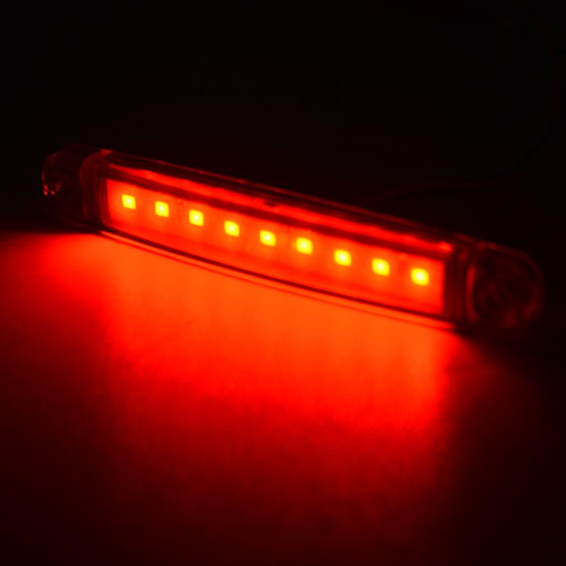 Buy Dagu 10pcs 9LED Car Truck Bus Red Side Lights Waterproof Marker ...