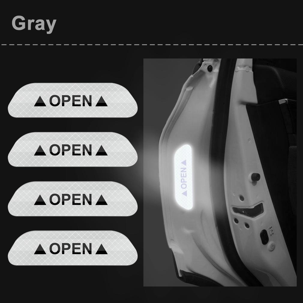 Cheap 4Pcs Warning Mark Reflective Tape Car Door Sticker Decals OPEN ...