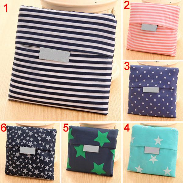 Buy Cute Lady Grocery Foldable Bag Square Shopping Storage Reusable Eco ...