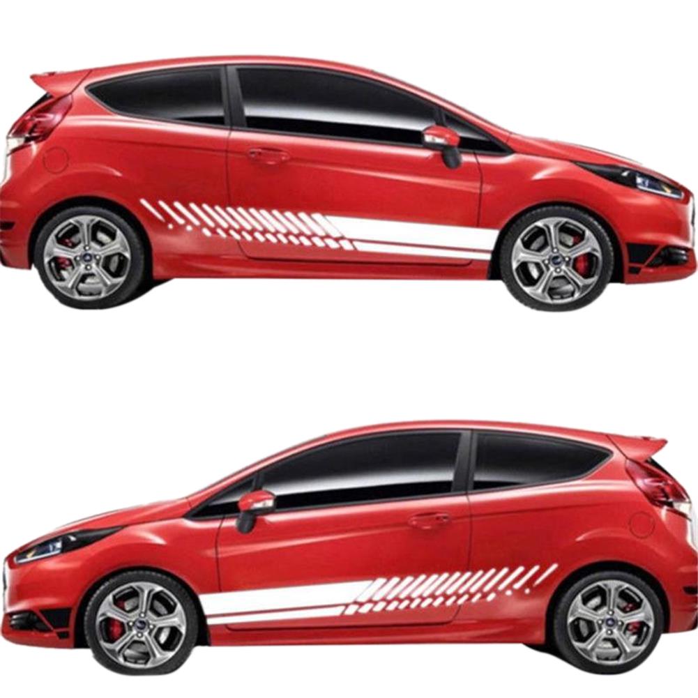 Universal car sticker sports racing stripe sticker car body side door ...