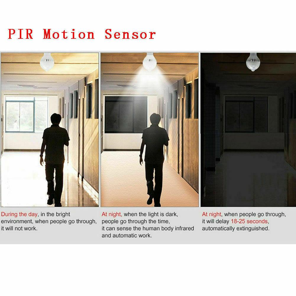 E27 3/5/7/9/12W Clap And Turn Light Bulb Lights AC 220V Motion Sensor ...