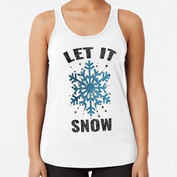 Buy Snowflake Let It Snow Printed White Women'S Sport Tank Top at ...