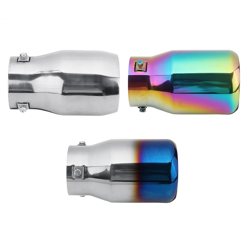 Buy 1/2PCS 76MM Universal Stainless Steel Car Rear Round Exhaust End ...