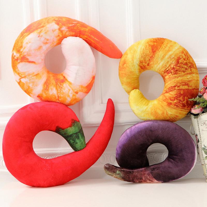 Emulational U Shape Sleep Pillow Cute Shape Neck Pillow for Travel Home ...