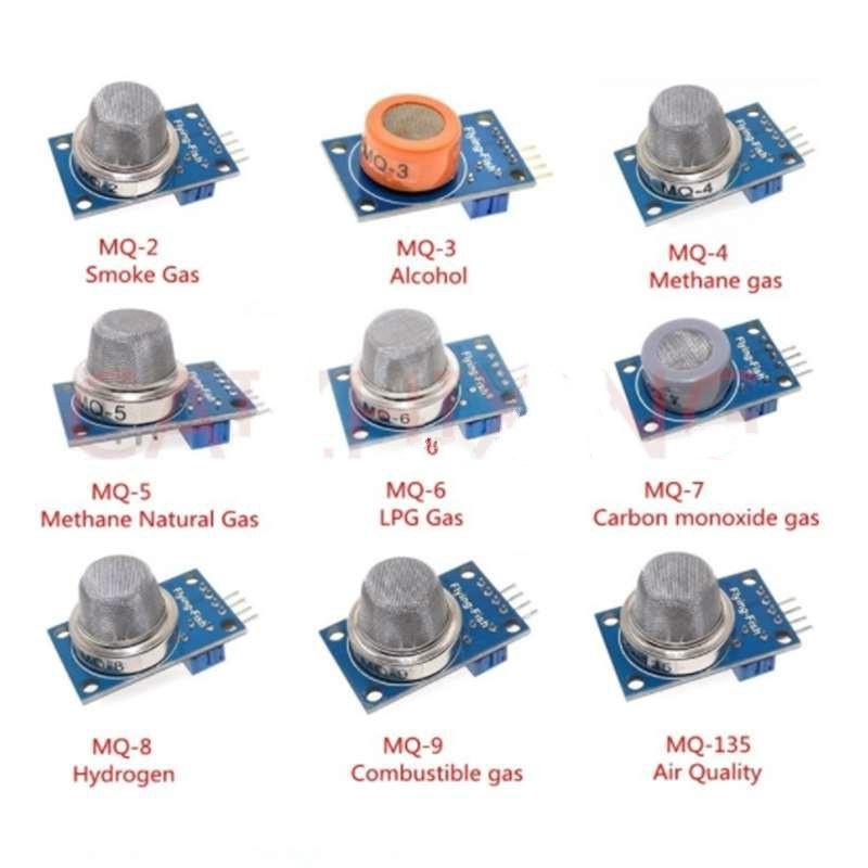 Buy 9PCS/1Lot Gas Detection Sensor Module MQ-2 MQ-3 MQ-4 MQ-5 MQ-6 MQ-7 ...