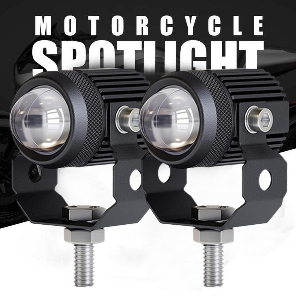 Buy Motorcycle LED Headlights 30W White and Amber 1.3" Spotlight LED ...