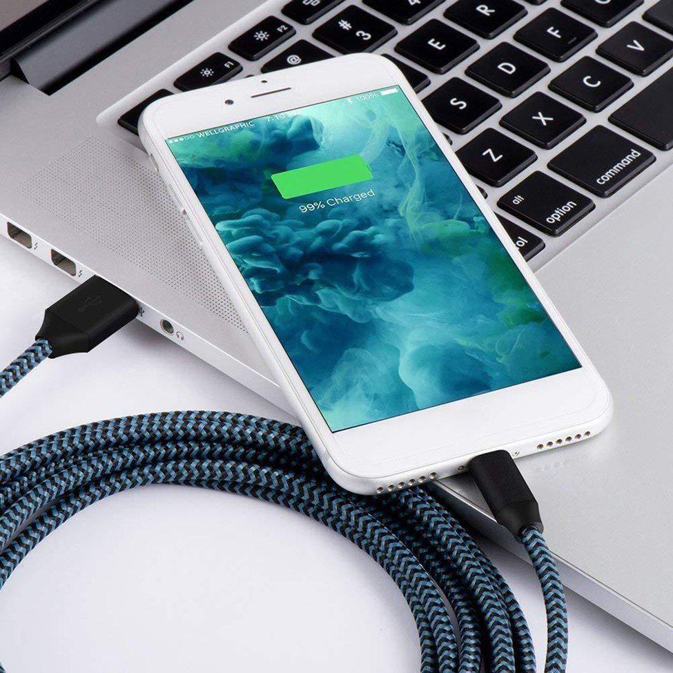 Buy Nylon Woven Twist Wire Usb Data Sync Charger Cable Cord Fast ...