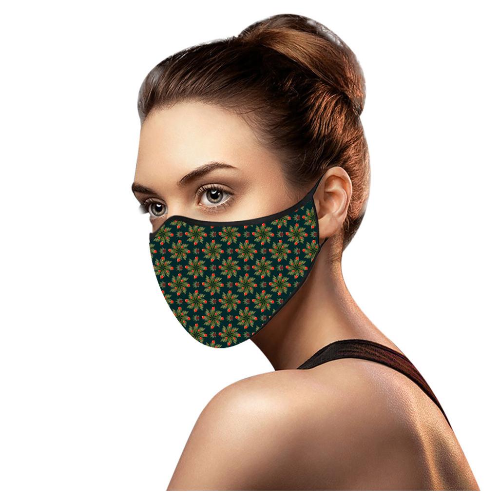 Christmas Print Adult Windproof Anti-spitting Protective Washable Mask ...