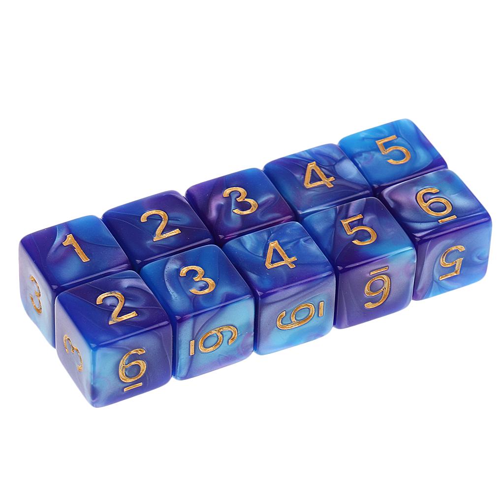 Buy 10pcs 6 Sided Dice D6 Polyhedral Dice for Dungeons and Dragons ...