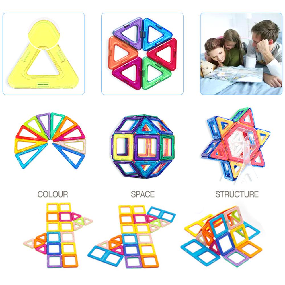 Buy 50pcs 3D Magnetic Building Blocks Magnetic Tiles Educational Toys ...
