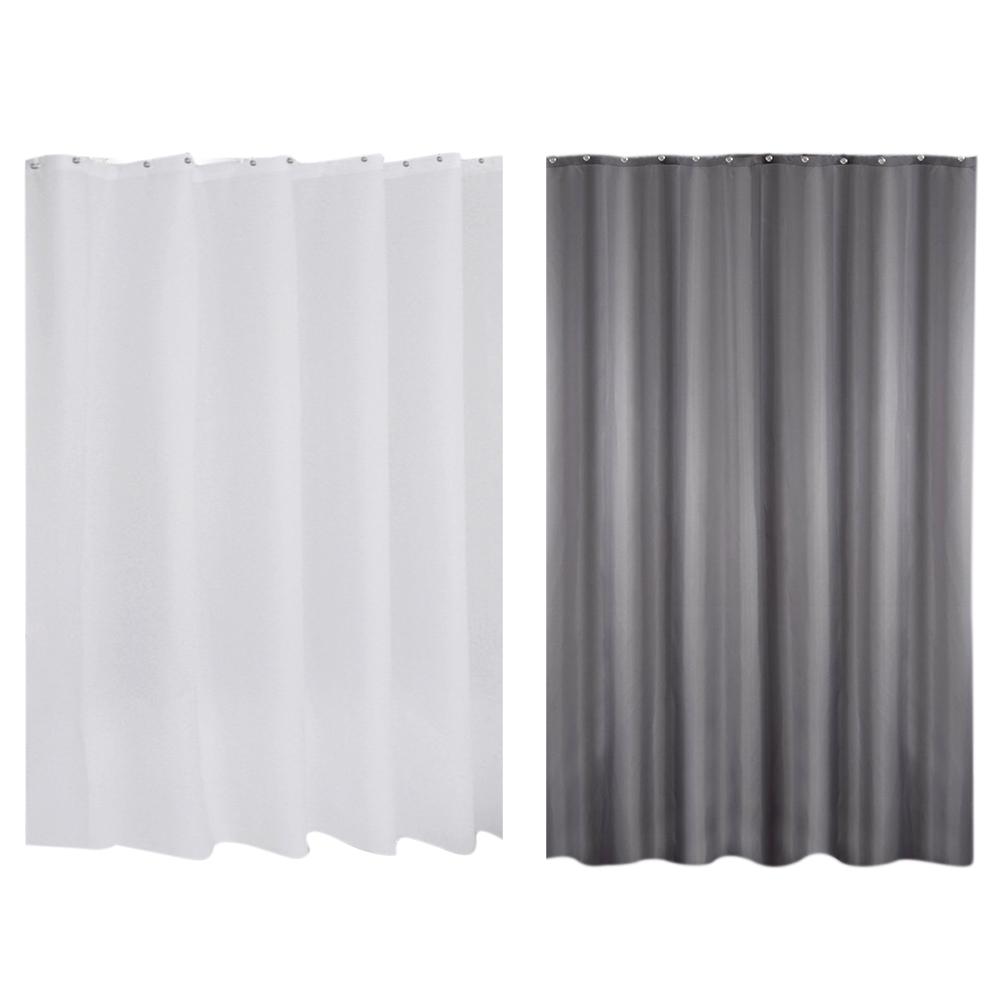Buy Polyester Waterproof Shower Curtain Solid Color Shower Curtain 180 ...